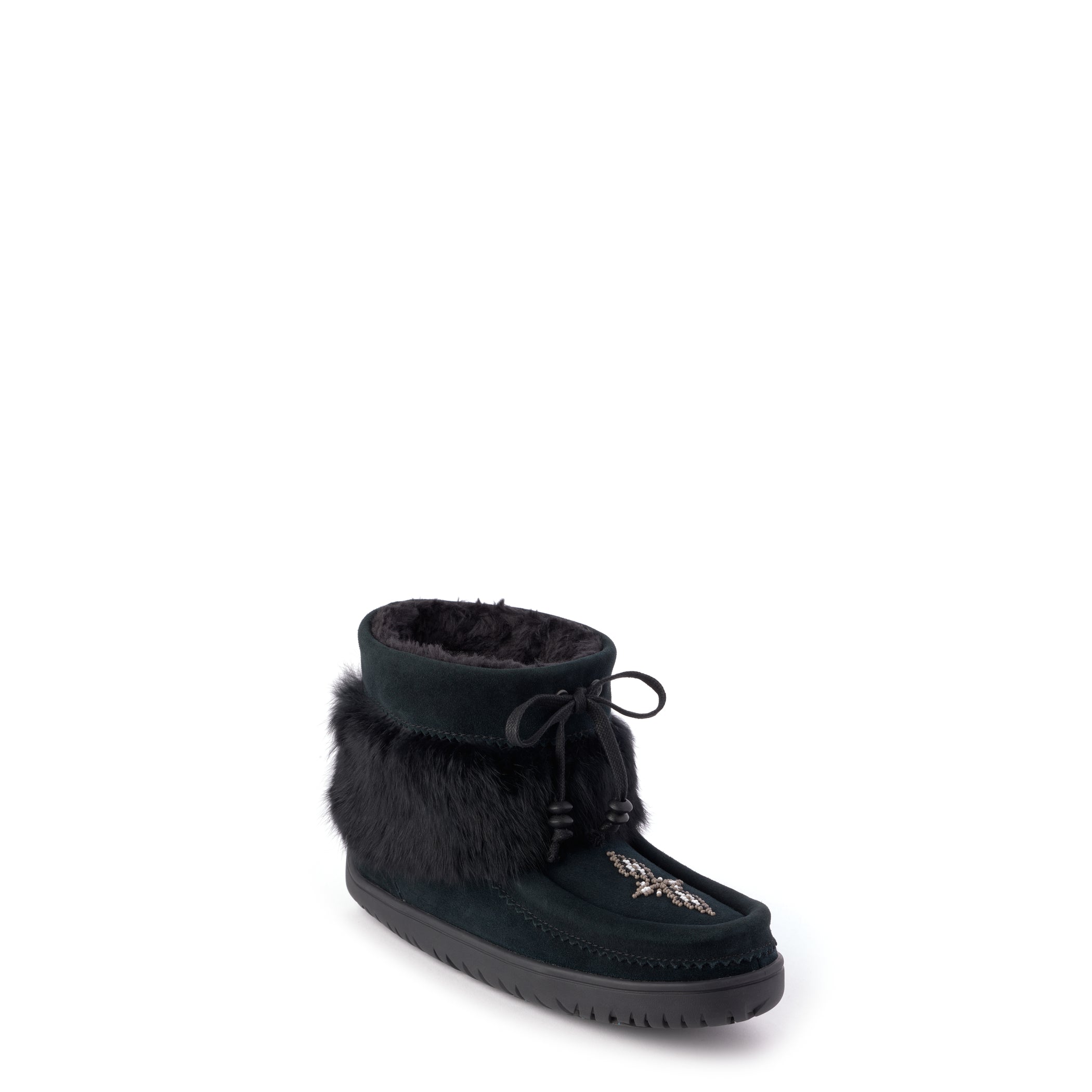 Solstice Ankle Mukluk - Black – Sheepskin Loft